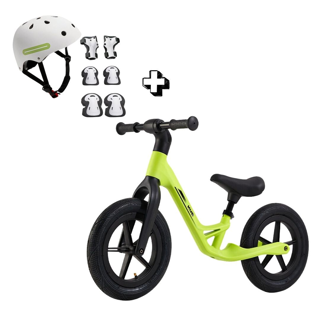 BICICLETA DE BALANCE CON APOYAPIES SPEED VERDE + PACK DE SEGURIDAD BLA ...